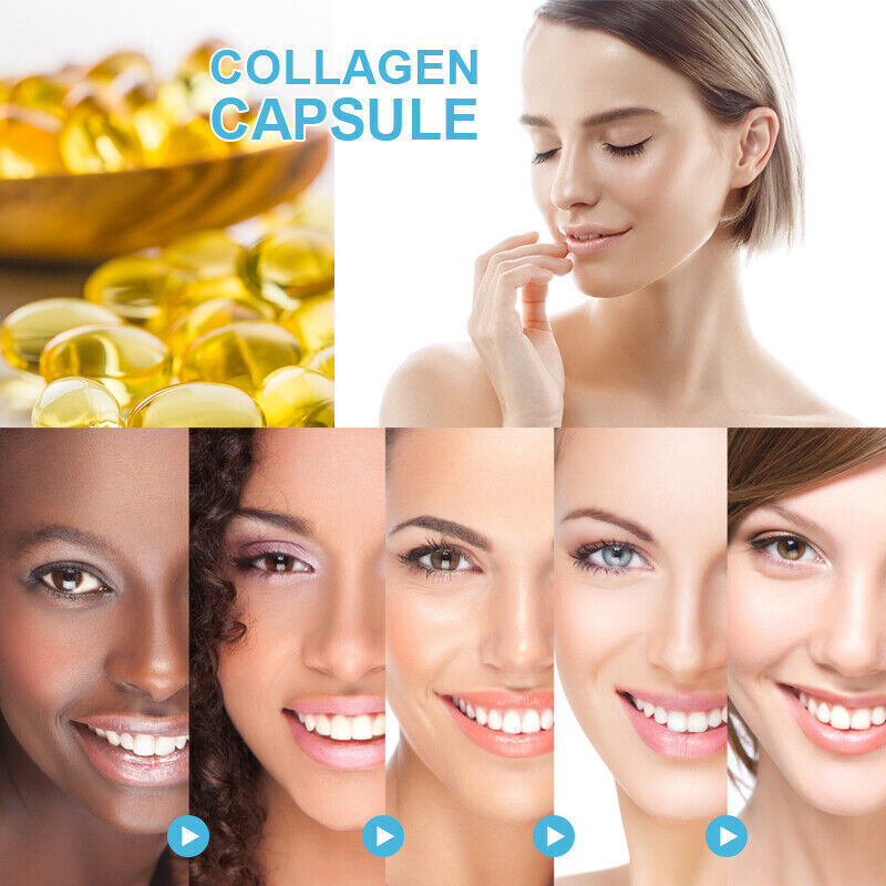 Multi Collagen Peptides-120 Capsules-Type I,II,III,V,X Anti-Aging ...
