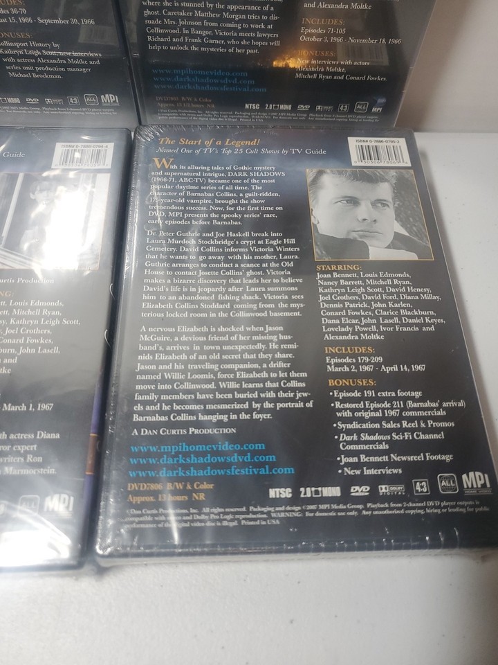 DARK SHADOWS THE BEGINNING VOL 1-6 New DVD All 207 Episodes Preceding ...