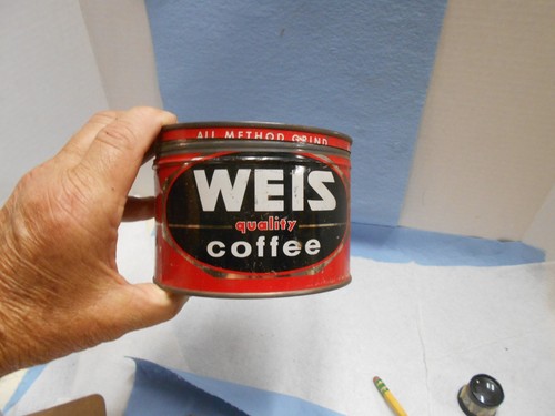 Vintage WEIS Quality Coffee 1 Lb. Can ALL METHOD GRIND with TOP | eBay