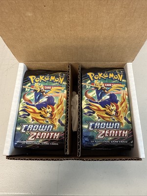 POKEMON 36 CROWN ZENITH FACTORY SEALED BOOSTER PACKS = BOOSTER BOX | eBay