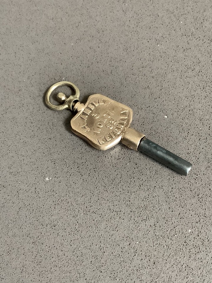 Antique Shield Shape Keighley Adverting pocket watch key Fob Pendant ...