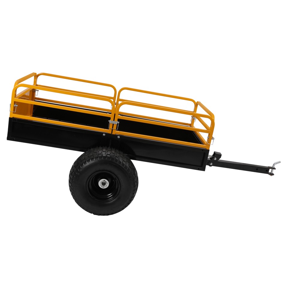 For ATV Utility Cart Cargo Trailer Tow Behind Dump Cart 1600 lbs Garden ...