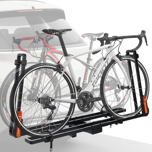 TOOENJOY Folding Hitch Bike Rack Carrier Platform w/Single Arm 2" Hitch ...