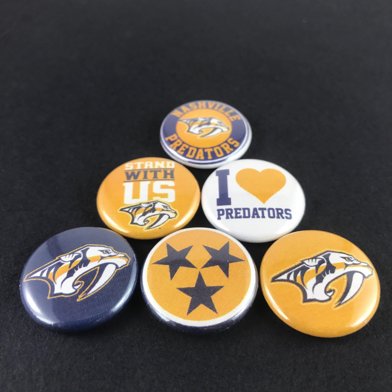 Nashville Predators 1" button pin set NHL Hockey | eBay