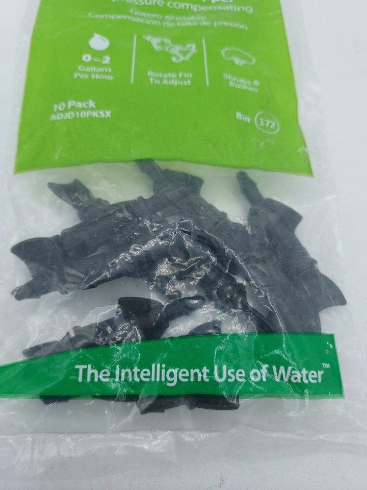 10PK Rain Bird ADJD10PKSX Drip Irrigation Flow Rate Adjustable Dripper ...