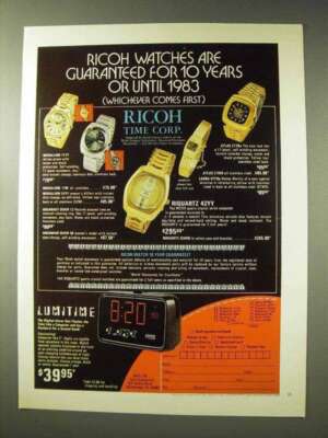 1973 Ricoh Watch Ad - Medallion Riquartz Atlas Laura | eBay