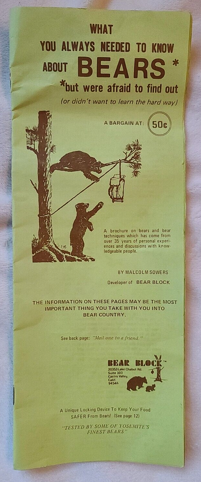 Vintage Bear Block Hoist System - Keep Food safe in Bear Country NOS | eBay