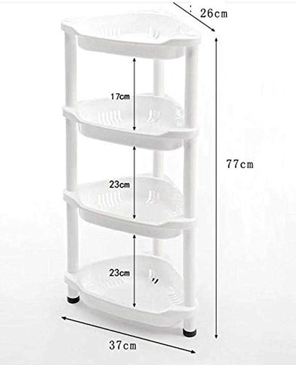 White Plastic Corner Shower Caddy