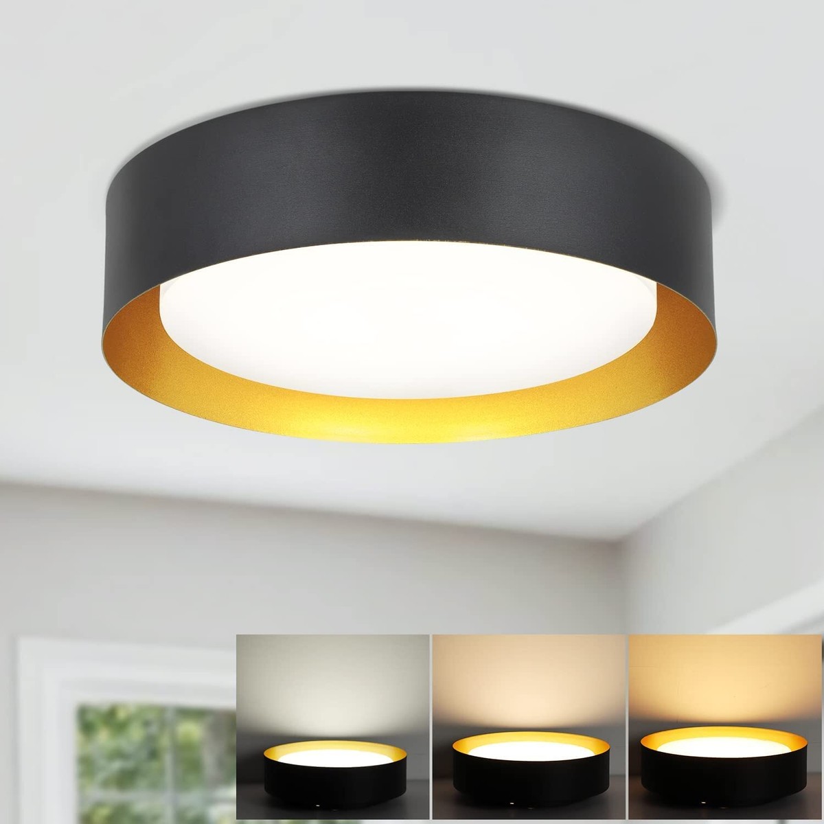 3 Inch Ceiling Mount Led Lights 48 Inch Gold Flush Mount LED Ceiling