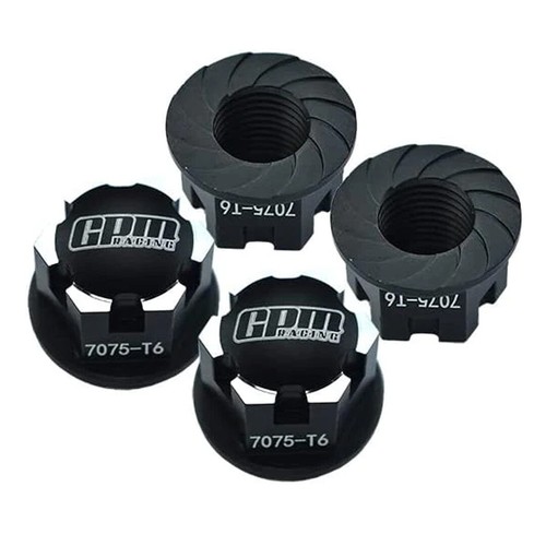 GPM Racing Aluminum 7075-T6 Wheel Lock Black for Sledge / E-Revo / Maxx ...