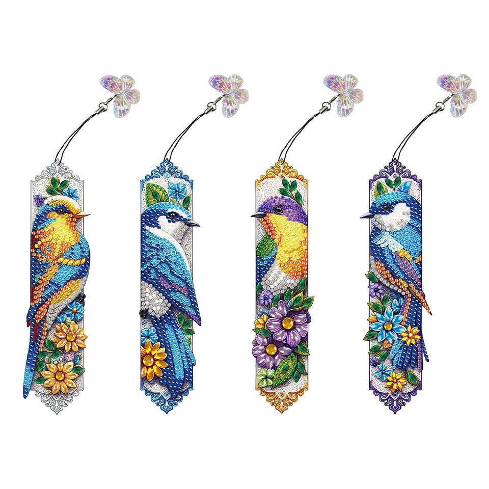 4Pcs DIY Diamond Painting Bookmark Diamond Painting Art Bookmarks ...
