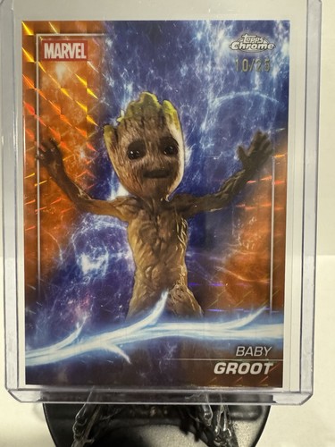 2025 Topps Chrome Marvel Studios Baby Groot Numbered Card Lot (5 Cards ...