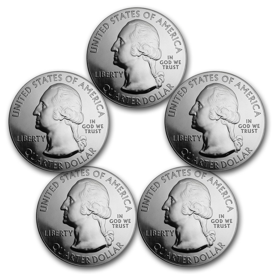 2015 5-Coin 5 oz Silver ATB Set (America the Beautiful) | eBay