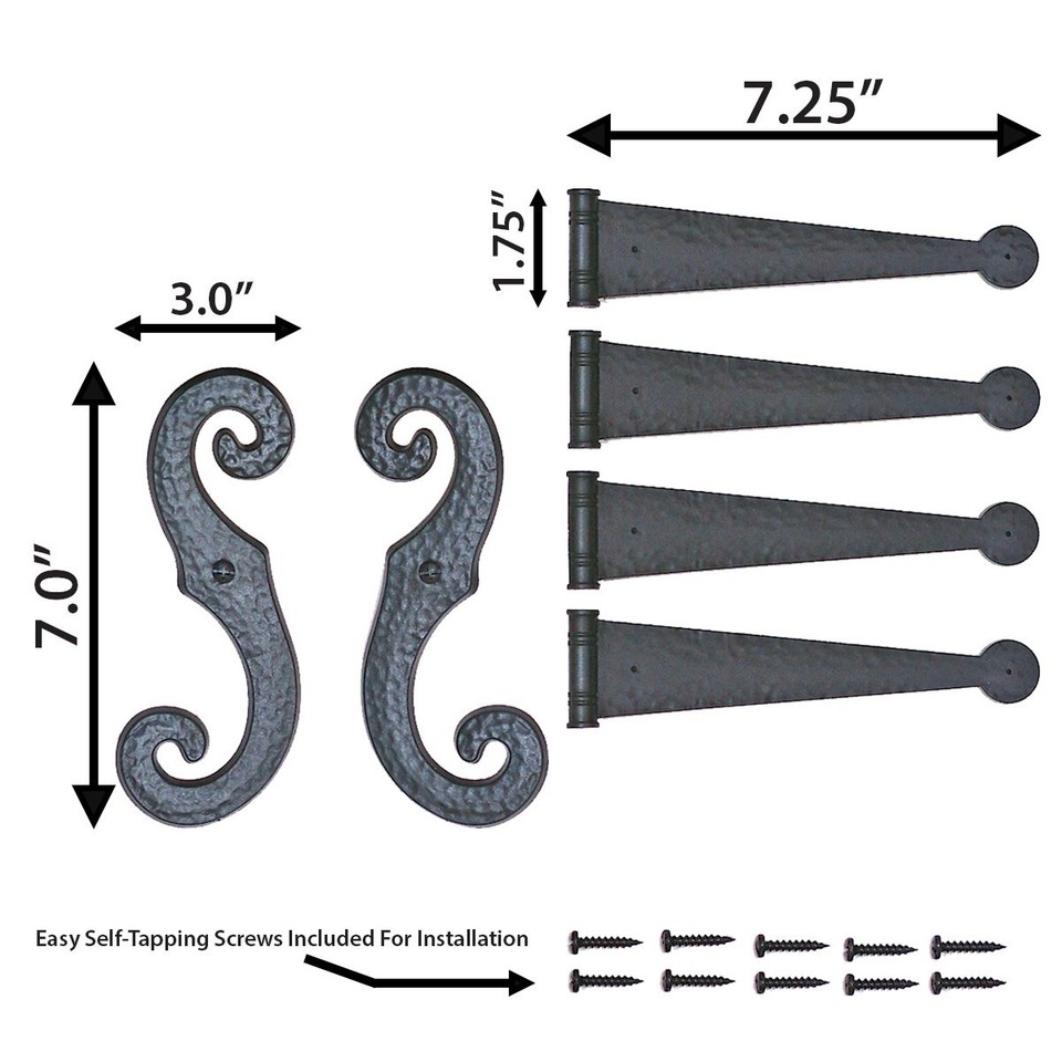 Decorative Vinyl Shutter Hinges and S Holdback Hooks for Exterior ...