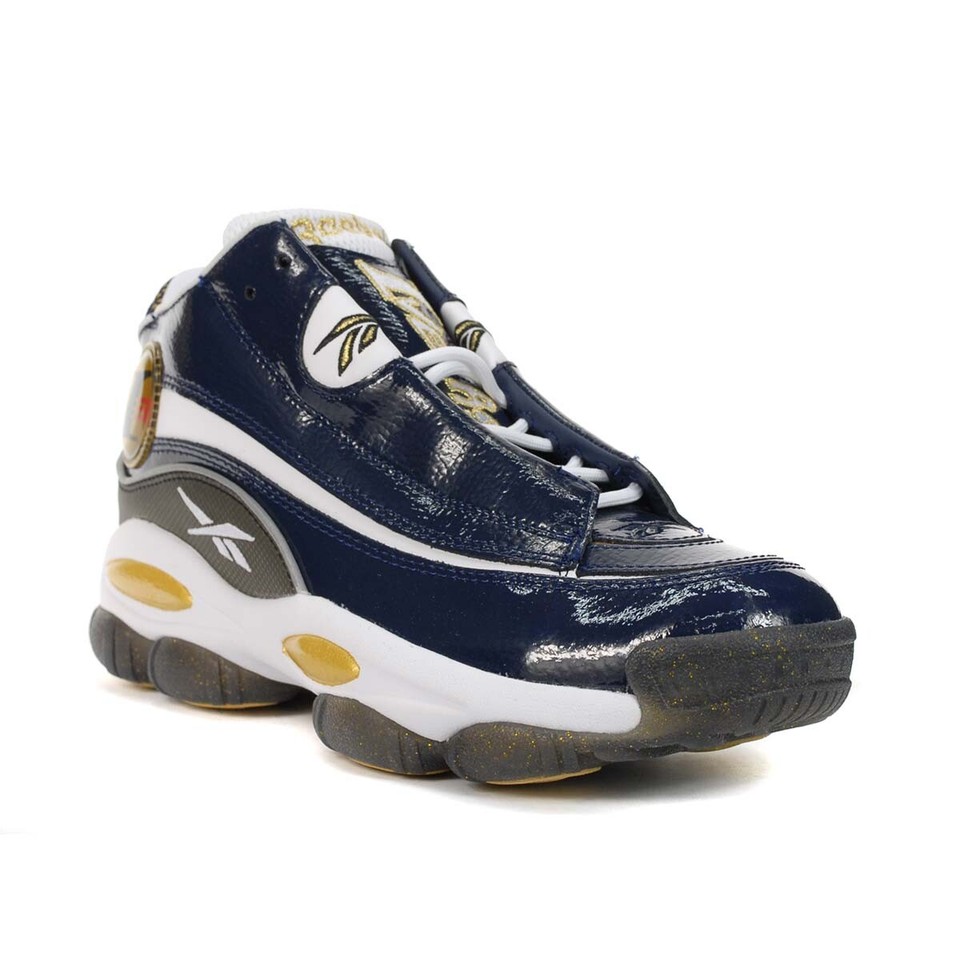 Reebok Men's The Answer DMX Allen Iverson Navy/White/Yellow Basketball ...