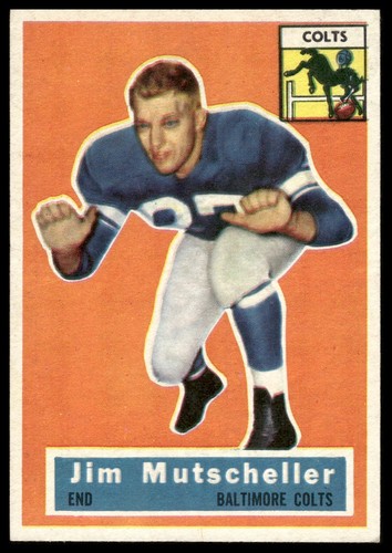 1956 Topps #72 Jim Mutscheller RC Rookie Football Card Baltimore Colts ...