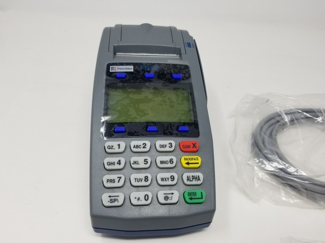 First Data FD50 Credit Card Terminal 16 Keys Silver for sale online | eBay