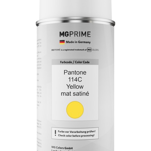 Pantone 114C Yellow Bombe aérosol 400 ml mat satiné séchage rapide ...