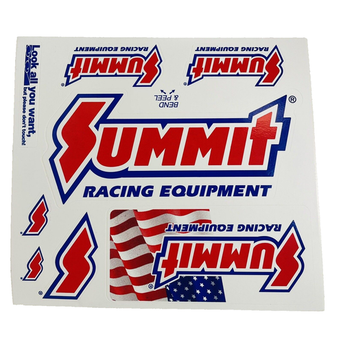 SUMMIT RACING EQUIPMENT Auto Car 8 Sticker Sheet Look Don’t Touch ...
