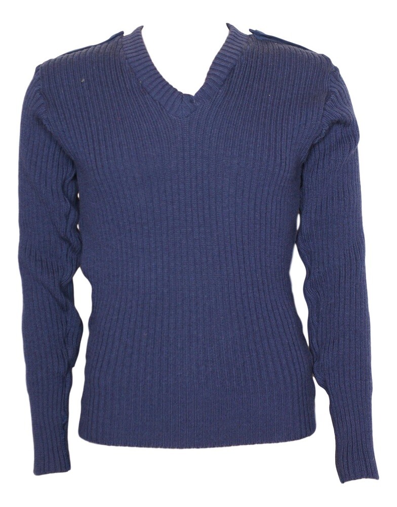 GI Navy Woolly Pully Sweater Wool Navy V-Neck Commando Sweater W ...