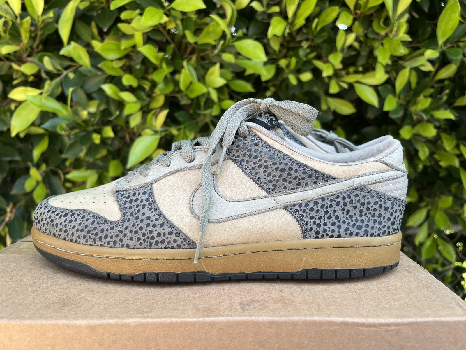 Rare Woman’s 2004 Nike Dunk Low Safari 10.5w 9m 30973… - Gem