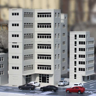Diorama 1:64-150 Building Model City Street View Office Building Scene ...