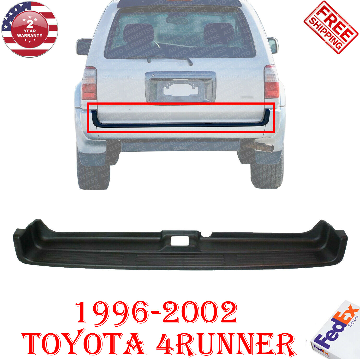 Rear Bumper Step Pad Trim For 1996-2002 Toyota 4Runner | eBay