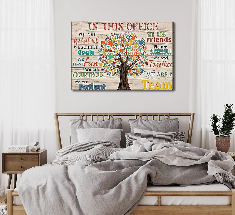 Inspirational Colorful Tree Canvas Wall Art Inspiring Motivational ...
