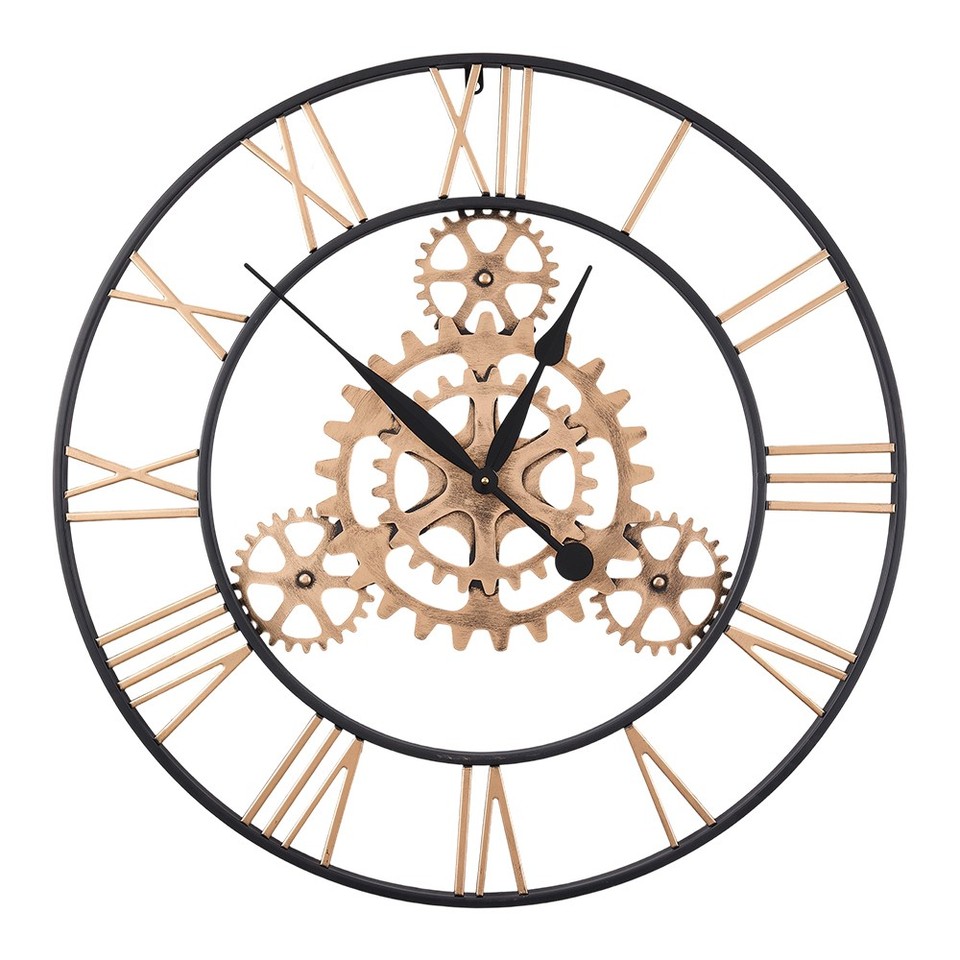 75cm Extra Large Roman Numerals Skeleton Wall Clock Big Giant Open Face ...