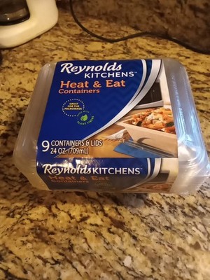 Reynolds Kitchens Heat & Eat Containers 24 oz 8 Count Microwave Safe ...