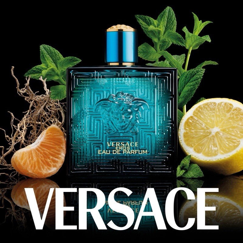 Versace Eros Eau de Parfum Spray 3.4fl oz Mint Lemon Mandarin Fragrance ...