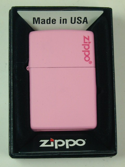 Zippo Pink Mat Lighter Plain Regular Logo Pink Used | eBay Australia