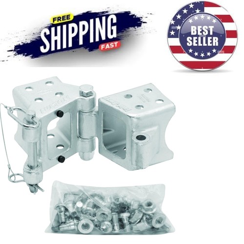 Folding Trailer Tongue Steel 3"x4" Hinge Kit 7500 lbs Easy Install Fits ...