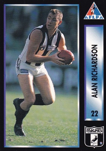 AFL 1994 Dynamic Collingwood Magpies - Alan Richardson Card No.22 of ...