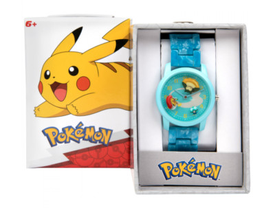 Pokemon Pikachu Snorlax Wrist Watch Blue Pokeball Rotating Face Figure ...