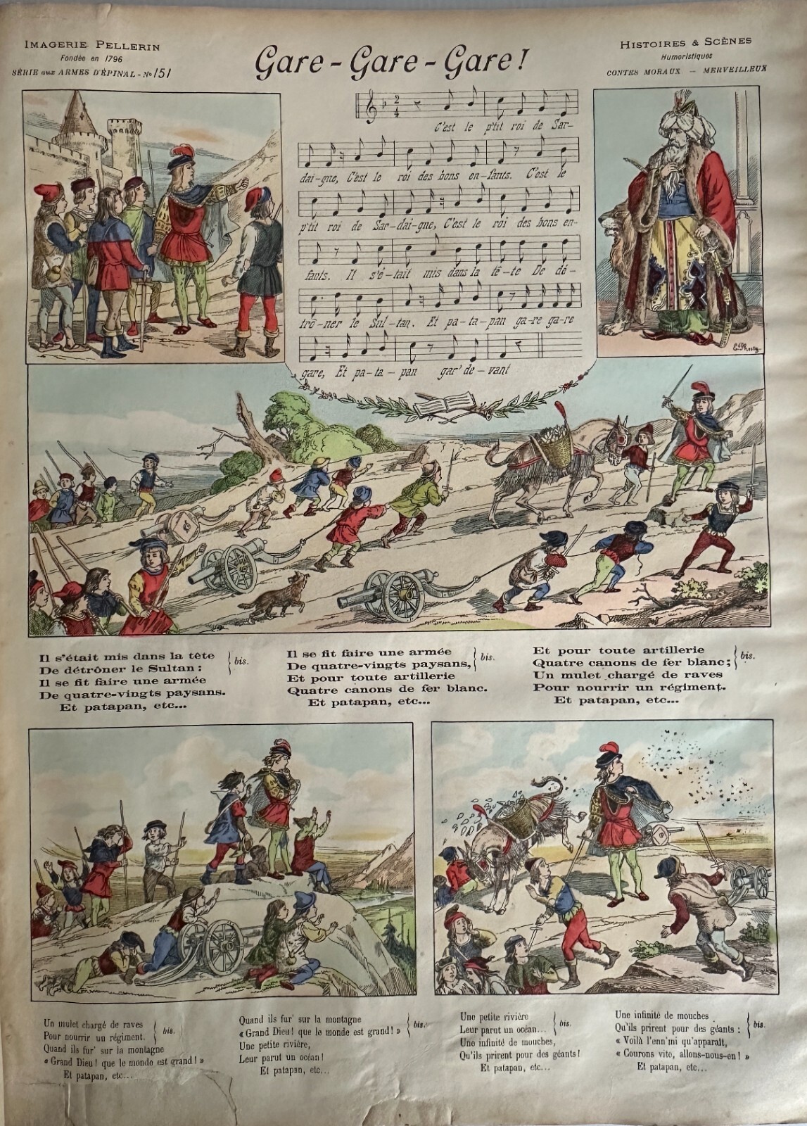 Image D'Epinal N° 151 Chanson Gare | eBay