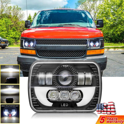 For Chevrolet Express 1500 2500 3500 Astro Cargo Van G10 7x6" Halo LED ...