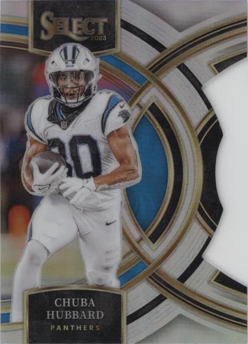2023 Panini Select - Premier Level Chuba Hubbard #191 Silver Prizm Die ...