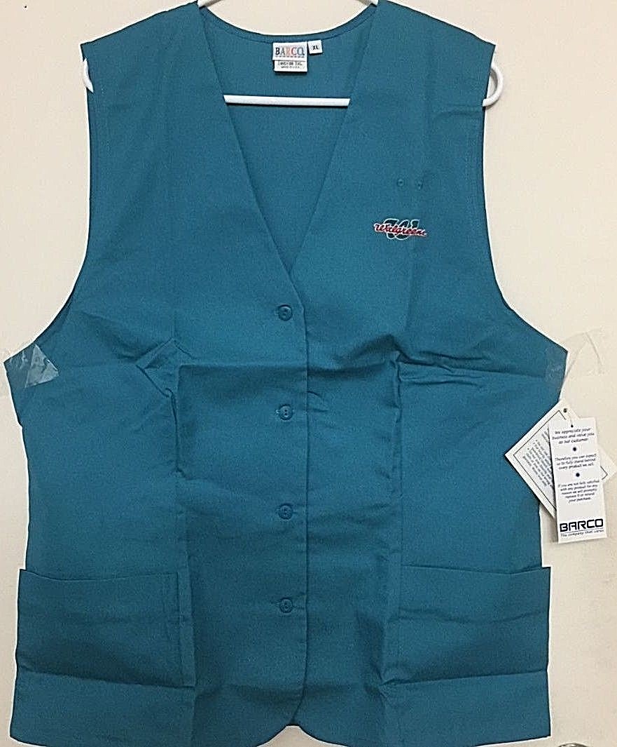 Vintage New Unused Barco Walgreens Logo Uniform Vest Teal Unisex 3X | eBay