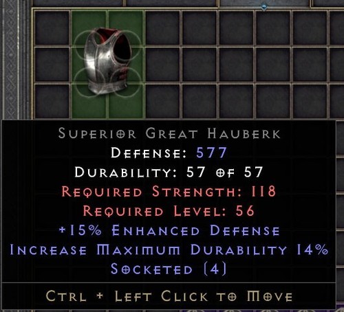 Diablo 2 Resurrected D2R NON-LADDER 4 Open Socket OS 15% Superior Great ...