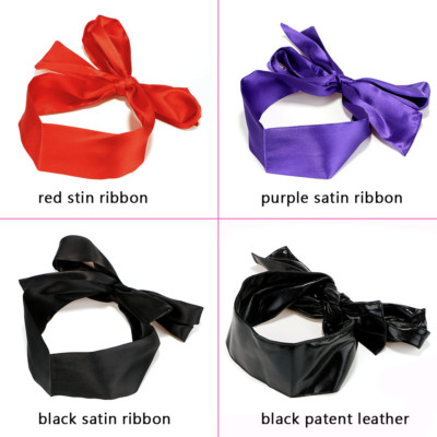 Soft Silk Satin Eye Mask Blindfold Ribbon Bondage Patch - Unisex Adult ...