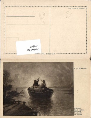 540347,Künstler Ak K. O. Belawski Überfuhr Hirtin Schäferin Schafe a ...