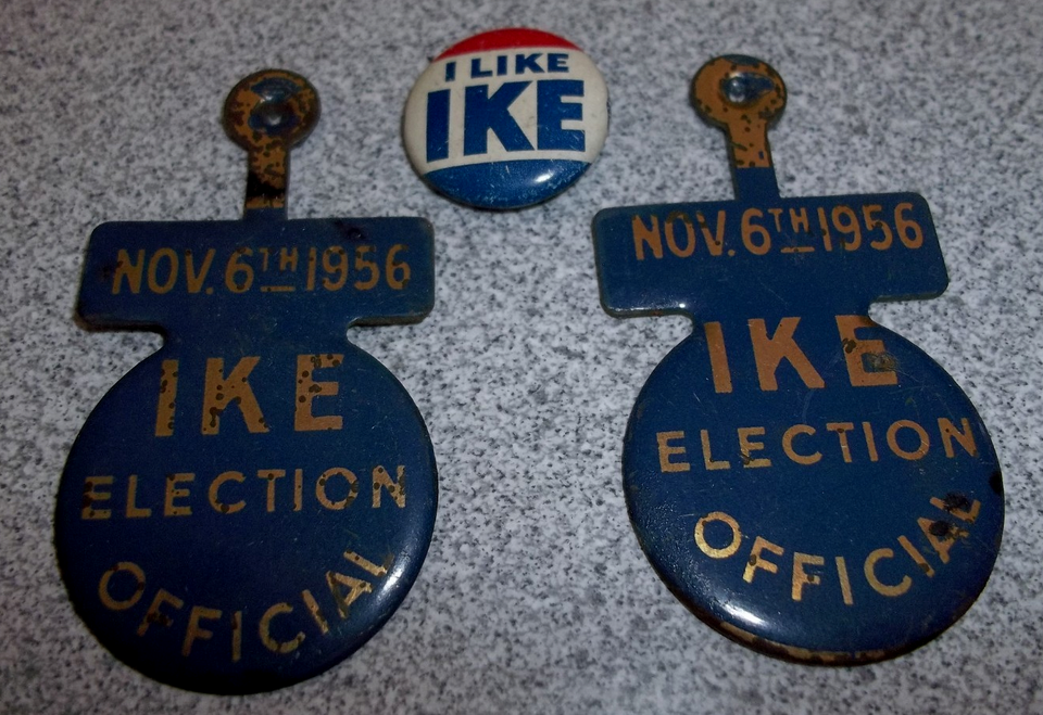 Vtg 1956 Election Dwight D. Eisenhower "IKE" Election Official Buttons ...