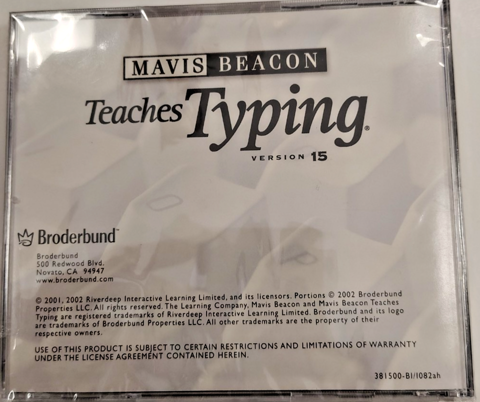 Mavis Beacon Teaches Typing Version 15 Pc Cd Rom Brand New Sealed 4477