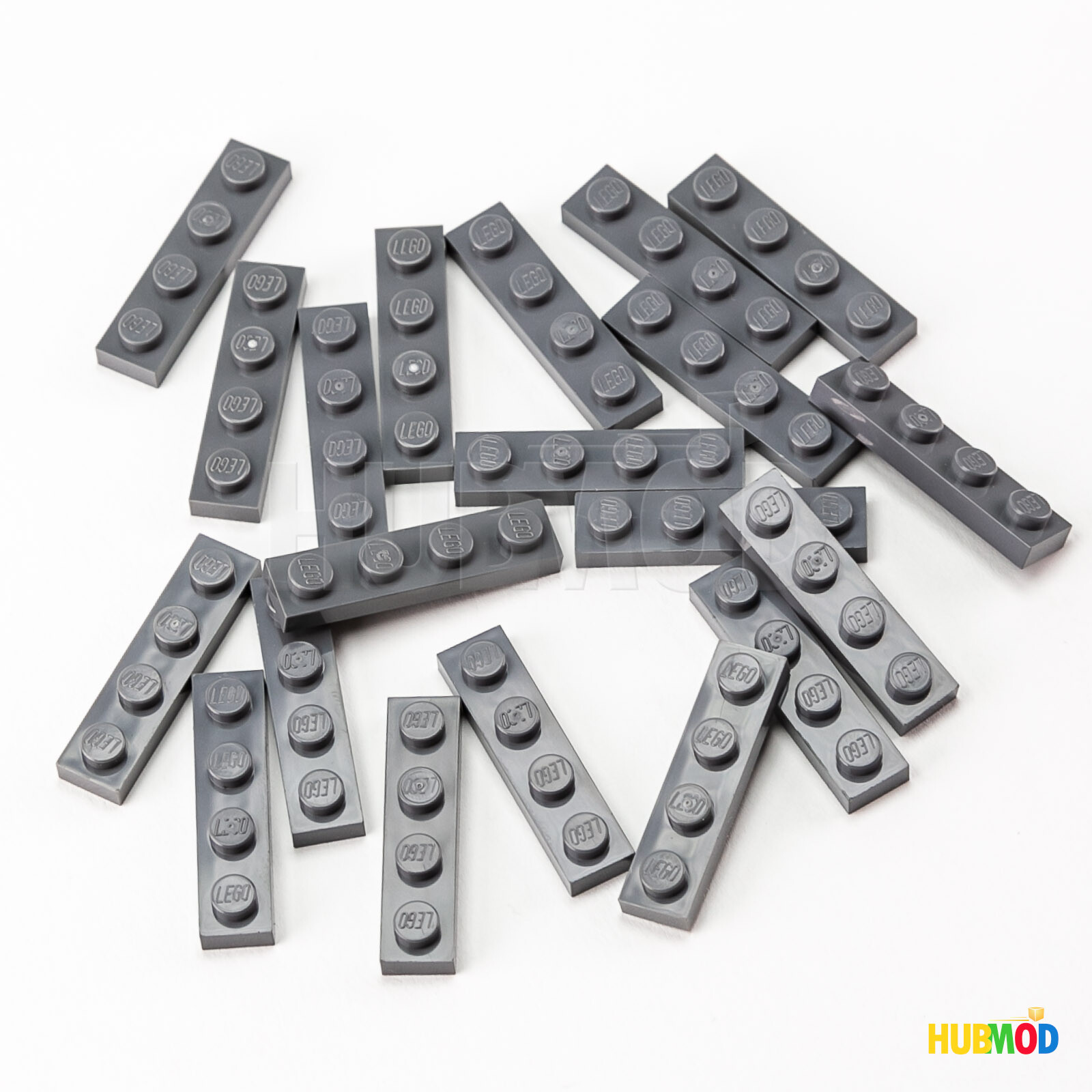 Lot of 20 Genuine LEGO Dark Bluish Gray Plate 1x4 3710 Bricks Blocks ...