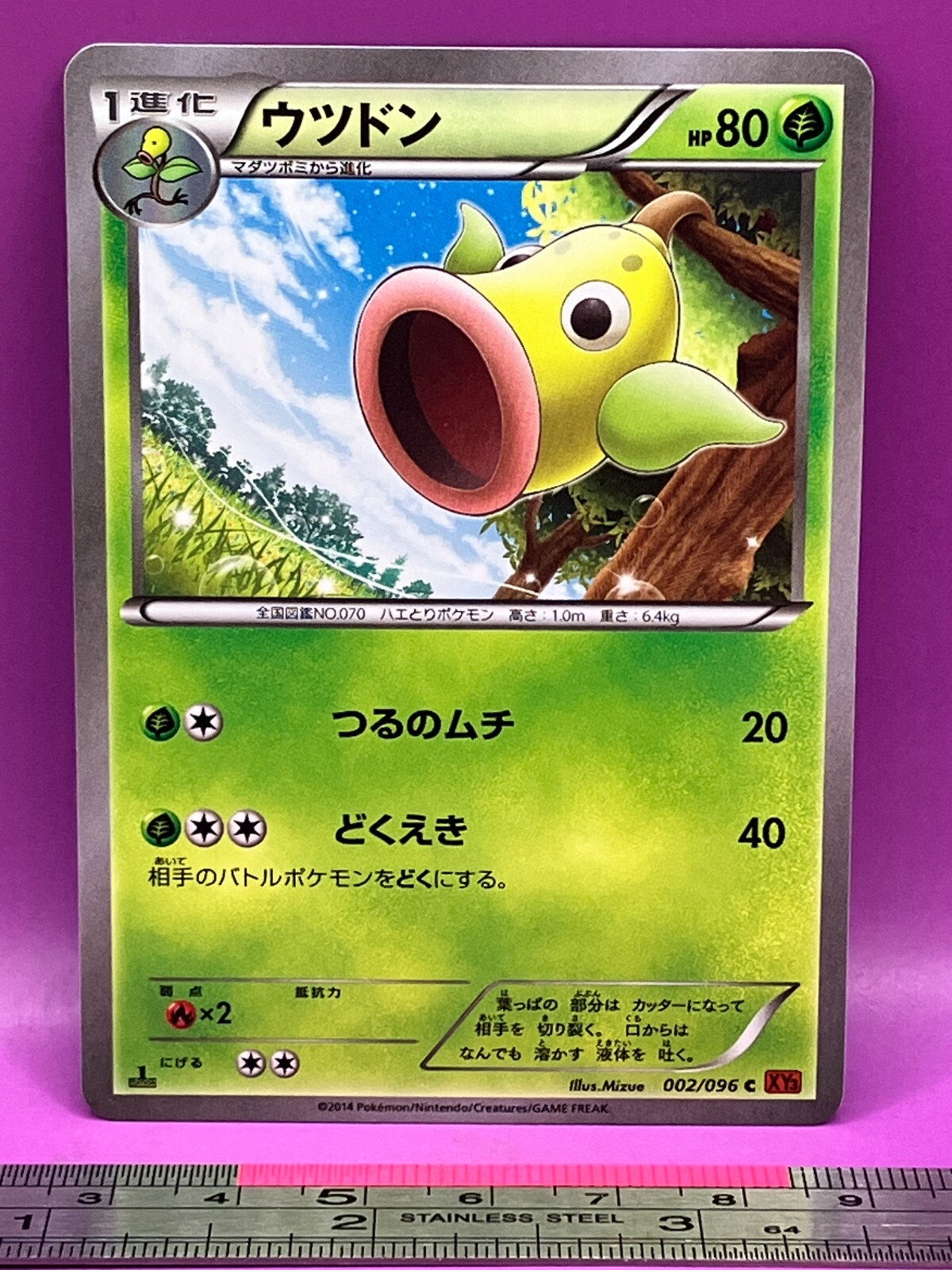 Weepinbell Pokemon Card 002/096 C XY3 2014 1st Ed Nintendo TCG Japanese ...