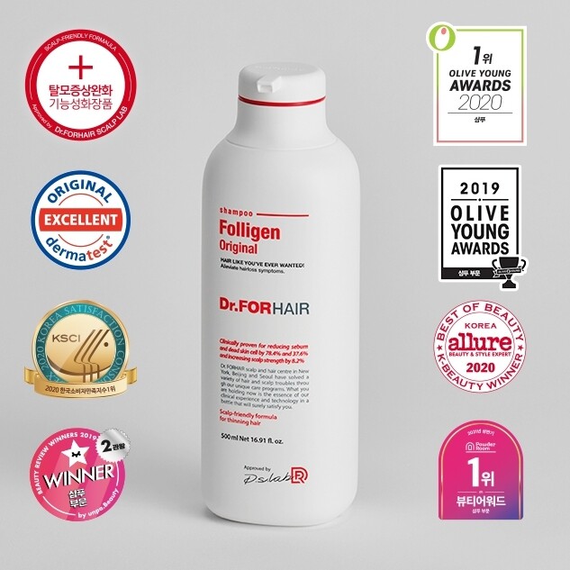 DR.FORHAIR Folligen Shampoo Original 500ml Relieve Hair Loss Symptoms K ...