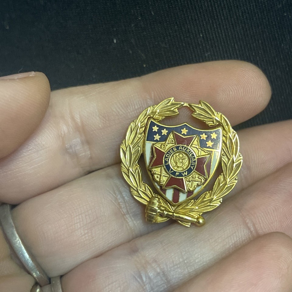 VFW Ladies Auxiliary Pin. 10k Gold Filled | eBay