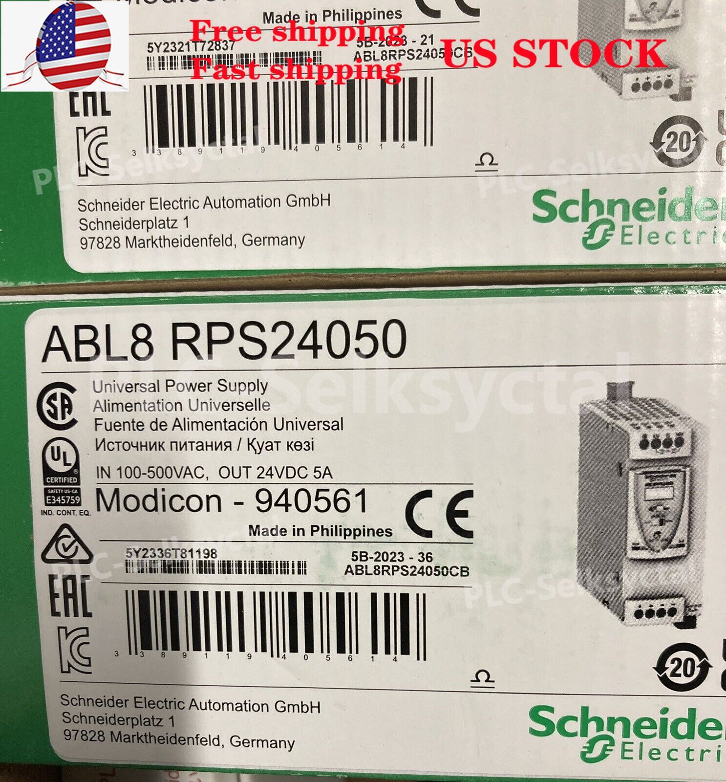 New In Box Schneider ABL8RPS24050 24V 5A Power Supply | eBay