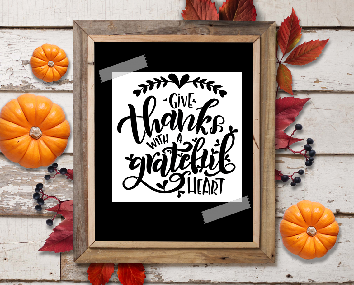 Art Paint Reusable Stencil Silhouette - Thanksgiving Give With A ...